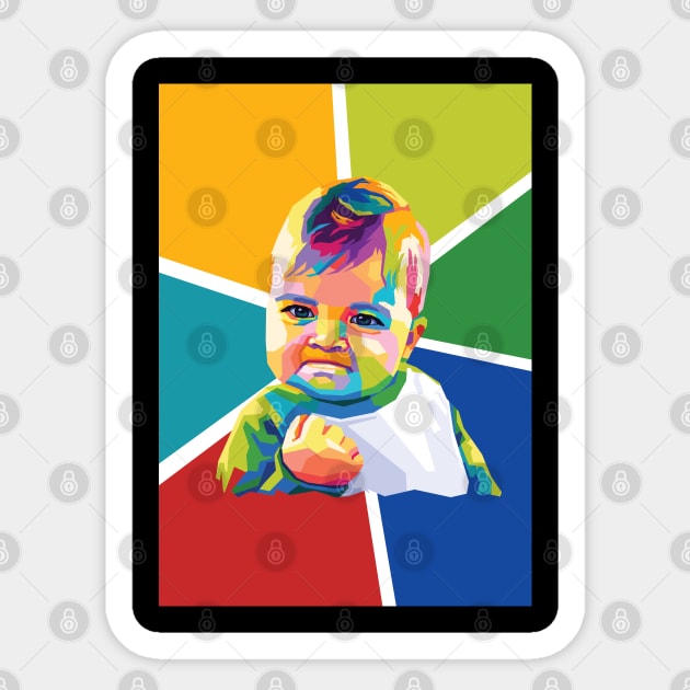 Yes Meme Wpap Pop Art Meme Sticker Teepublic